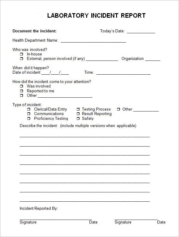 How To Write Incident Reports with Samples New Health Advisor
